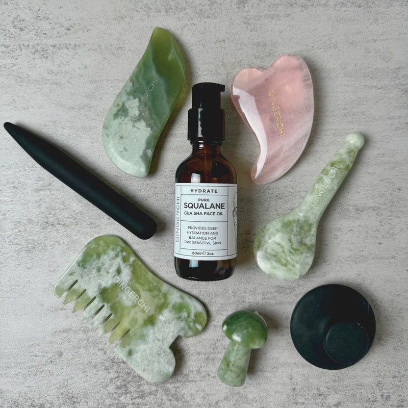 Pure Squalane Gua Sha Oil – Hydrate & Soothe Skin – GingerChi